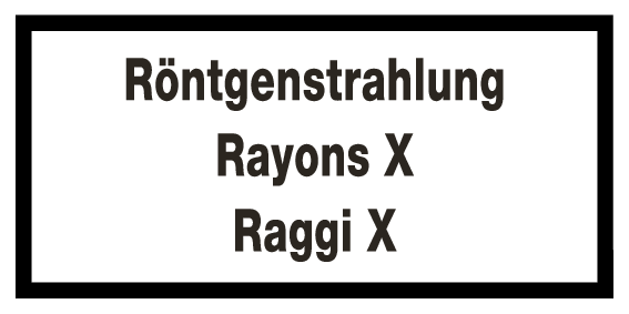 Signal de sécurité: Rayons X